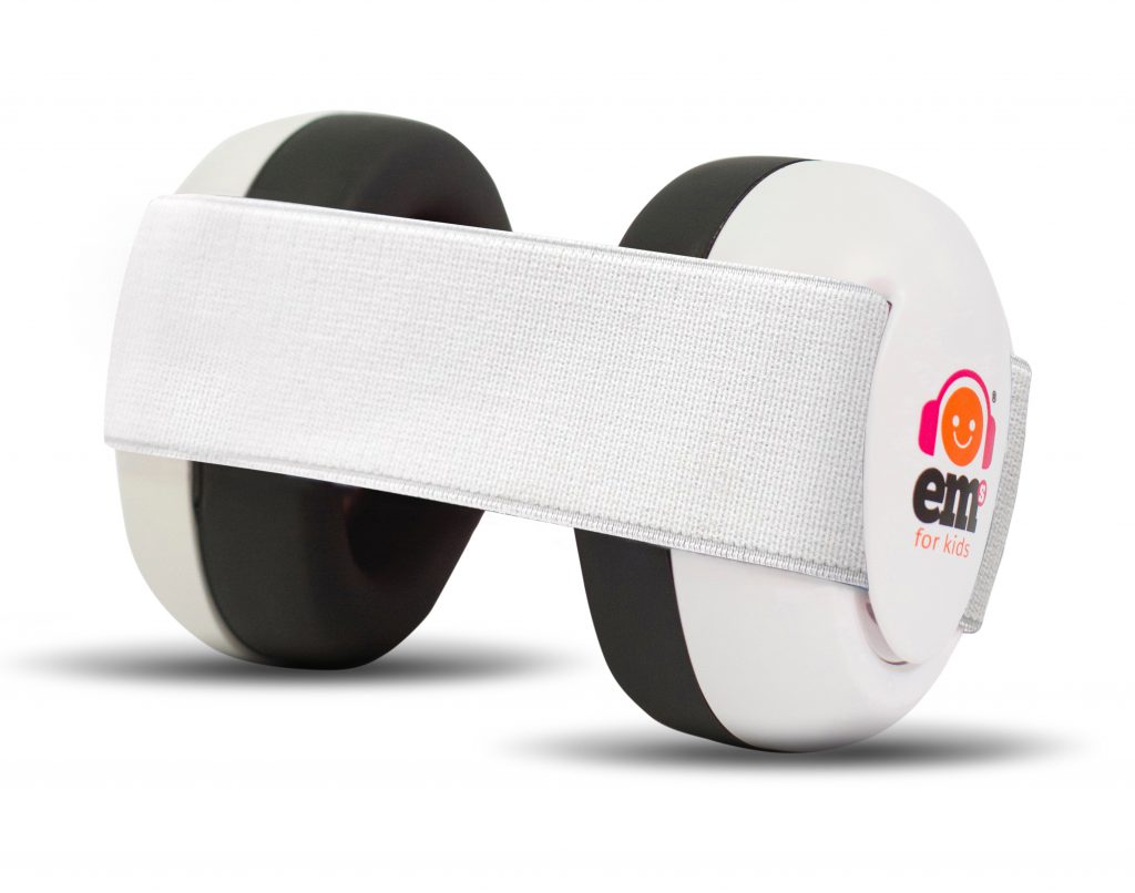 Ems for Kids Baby Ear Defenders – White Headband